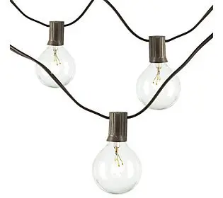 GERSON INTERNATIONAL S/2 20ft L Patio Light Strings 20 G40 Bulbs Eac Gerson Co