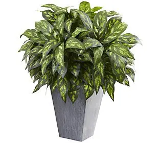 NEARLY NATURAL 37' Silver King W/slate Planter By