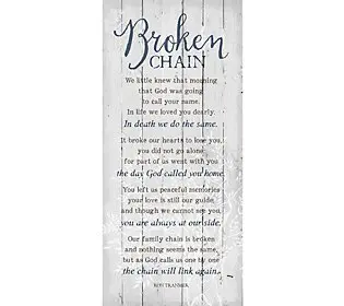 DEXSA COMPANY Dexsa Broken Chain New Horizons Wood Plaque