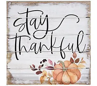 SINCERE SURROUNDINGS Stay Thankful Pumpkin. Pallet Petite