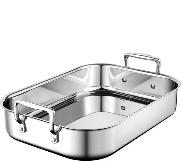 LE CREUSET 14'x10' Small Roasting Pan With Nons Tick Rack