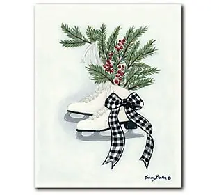 COURTSIDE MARKET Vintage Winter Ice Skates 16x2 0 Canvas