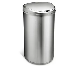 NINE STARS 13- Gallon Semi Round Motion Sensor Trash Can