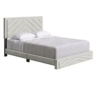 ELEMENTAL REST Boyd Barcelona 14 Slat Upholstered Platform Bed, King