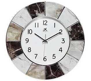INFINITY Instruments Modern Marble 16' Wall Clo Ck