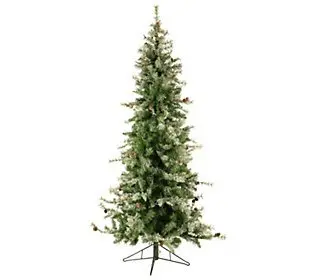 FRASER HILL FARM 9' Buffalo Fir Slim Tree With Ed Lighting