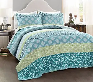 LUSH DECOR Bohemian Stripe 3-piece King Quilt Set Lush Ecor