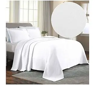 SUPERIOR 3-piece Jacquard Patterned Cotton King Bedspread Set