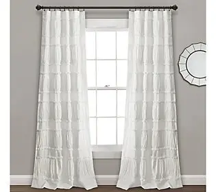 LUSH DECOR Nova Ruffle 42x95 Window Panel Pair Lush Dec Or