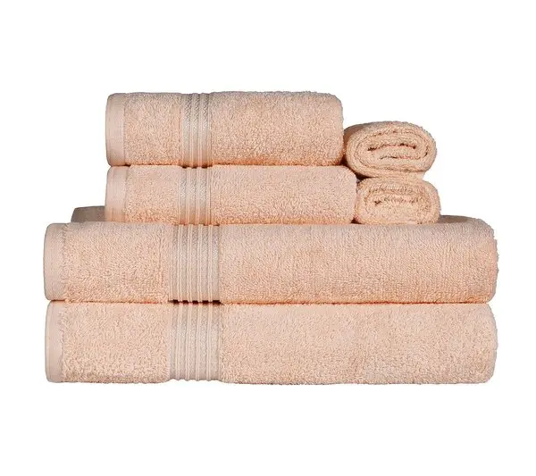 SUPERIOR Egyptian Cotton Absorbent 6-piece Soft Towel Set