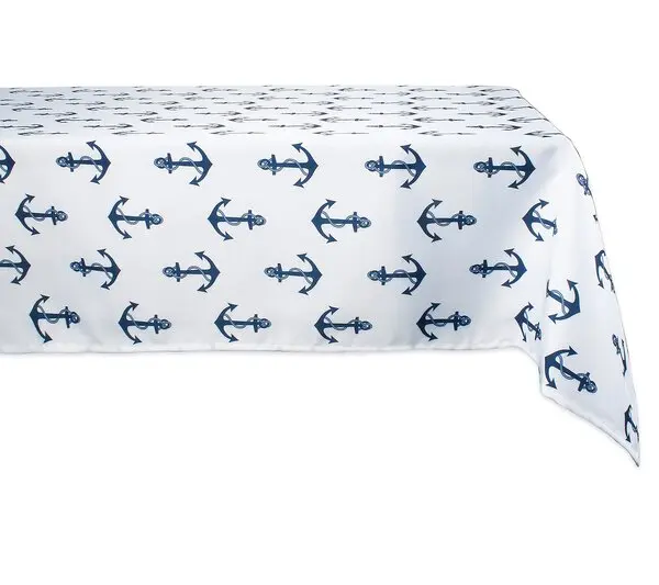 DESIGN IMPORTS Anchors Outdoor Tablecloth 60' X 84