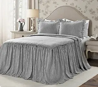 LUSH DECOR Ticking Stripe 3-piece King Bedspread Lush D Ecor
