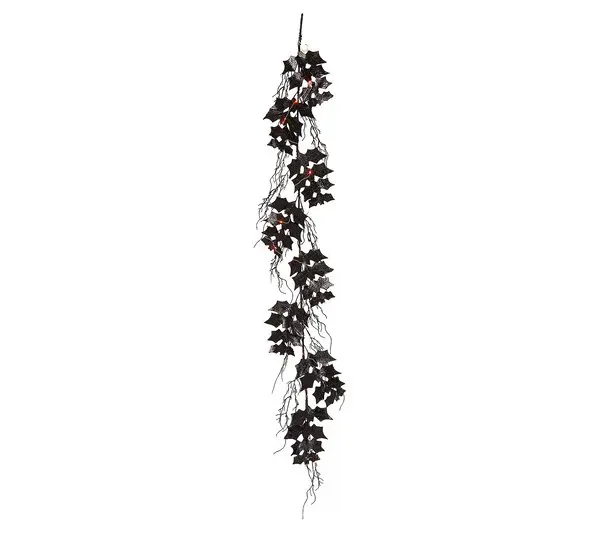 GLITZHOME Led Lighted Halloween Bat Garland