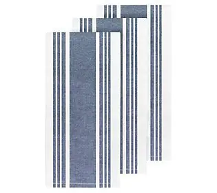 ALL-CLAD Set Of Three Striped Dual Sided Woven Itchen Towels