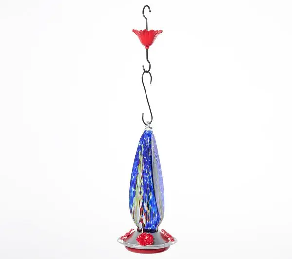 ULTIMATE INNOVATIONS BY THE DEPALMAS Ultimate Innovations Glass Teardrop Hummingbird Feeder