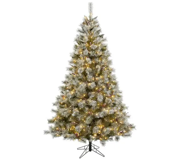 FRASER HILL FARM 6.5' Prelit Homestead Pine Fro Sted Tree