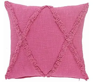 OX BAY TRADING CO. Ox Bay Diamond Tufted Solid Throw Pillow