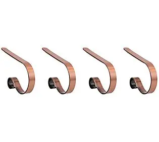HAUTE DECOR Set Of 4 Smooth Finish Mantleclip S Tocking Holder