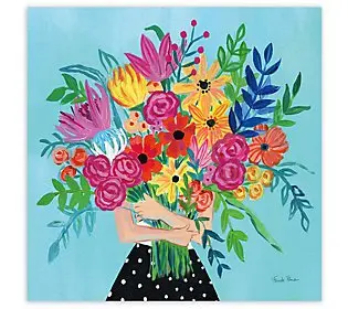 COURTSIDE MARKET A Bunch Of Flowers Ii 24x24 Ca Nvas Wall Art
