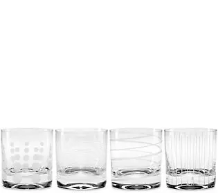 MIKASA Cheers Set Of 4 Double Old Fashioned Gla Sses