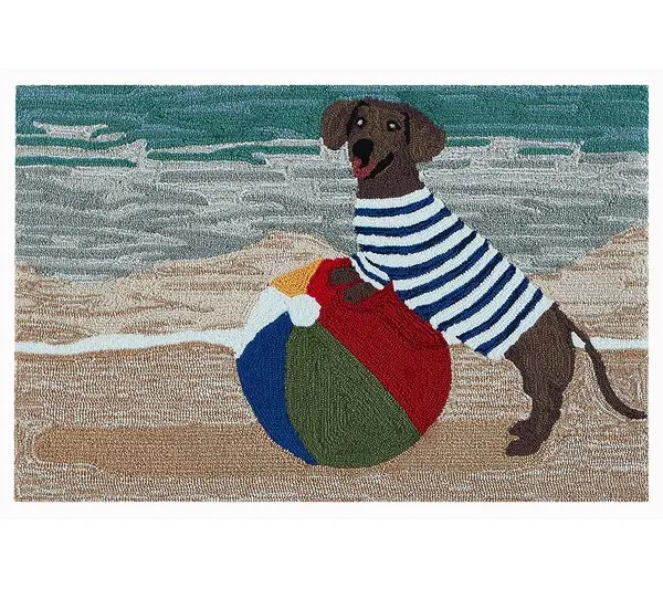 LIORA MANNE Frontporch Coastal Dog In-out Rug O Ean 20' X 30