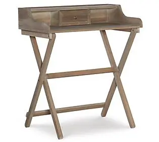 LINON Home Ellie Easy Folding Desk W/ Single St Orage Drawer