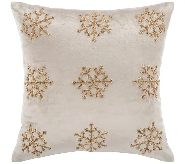 SAFAVIEH Sydnee Snowflake 1'8' X 1'8' Pillow