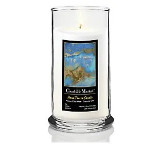 COURTSIDE MARKET Cobalt Sea Status Candle Glass 18 Oz