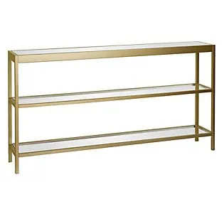 HUDSON&CANAL Hudson & Canal 55' Three Shelf Glass Console Ta Ble