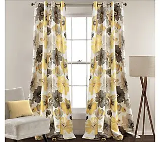 LUSH DECOR Leah 52' X 95' S/2 Room Darkening Window Panels By