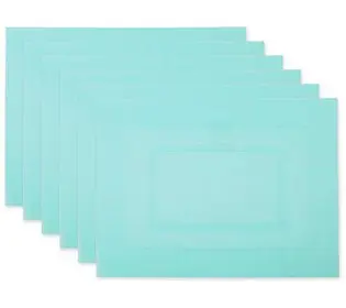 DESIGN IMPORTS Set Of 6 Pvc Doubleframe Rectan Gular Placemat