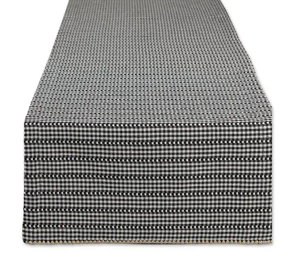 DESIGN IMPORTS Farmhouse Gingham Table Runner 1 X72