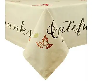 DESIGN IMPORTS Rustic Leaves Printed Tablecloth 60' X 84