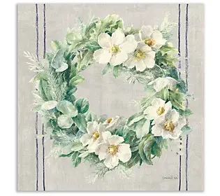 COURTSIDE MARKET Floursack Holiday Wreath 24x24 Canvas
