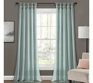 LUSH DECOR Burlap Knotted Tab Top 45'x95' Window Panels Se T By