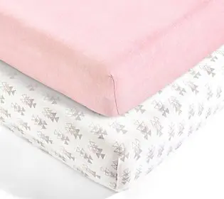 LUSH DECOR Baby Pixie Fox Geo Set Of 2 Cotton C Rib Sheets