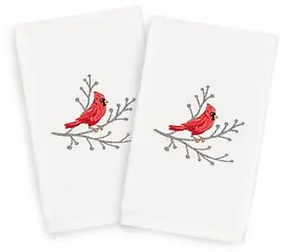 LINUM HOME TEXTILES Christmas Cardinal 2-piec E Hand Towels