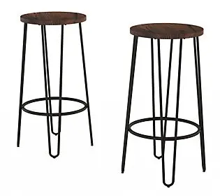 HASTINGS HOME Bar Height Hairpin Leg Barstools Astings Home