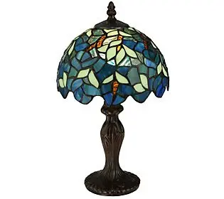MEYDA Tiffany-style 14'h Nightfall Wisteria Min I Lamp