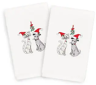 LINUM HOME TEXTILES Christmas Cute Couple 2-pie Ce Hand Towels