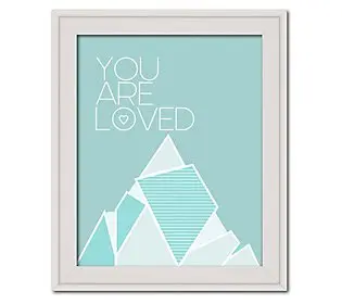 COURTSIDE MARKET You Are Loved Teal 16' X 20' F Ramed Art