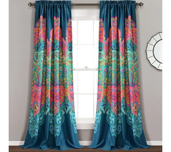 LUSH DECOR Boho Chic Set Of 2 95'h X 52'w Window Panels By