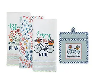 DESIGN IMPORTS Enjoy The Ride Kitchen 4-piece S Et