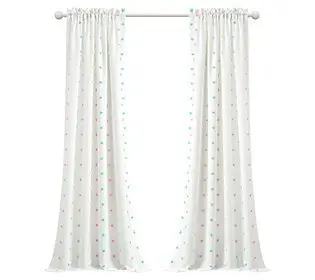 LUSH DECOR Rainbow Tufted Dot 42x84 Window Pane L