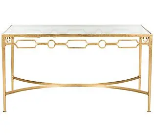 VALERIE PARR HILL Lura Gold Leaf Retro Coffee Table Valerie