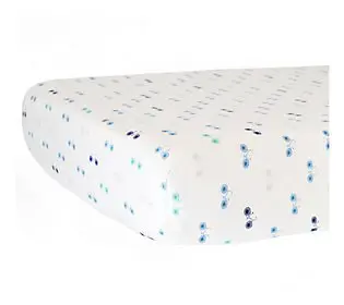 LUSH DECOR Hello Spud Blue Bicycles Fitted Crib Sheet