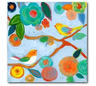 COURTSIDE MARKET Bright Brid I 16x16 Canvas Wal L Art