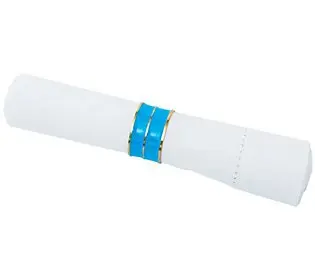 VALERIE PARR HILL Enamel Azure Napkin Ring Set Of 6 Valerie