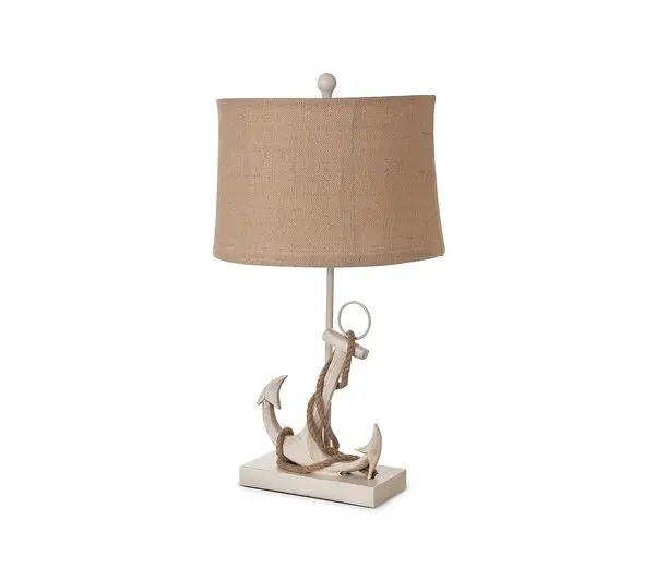 HOMEROOTS Set Of 2 Tan And White Anchor Table Lamps