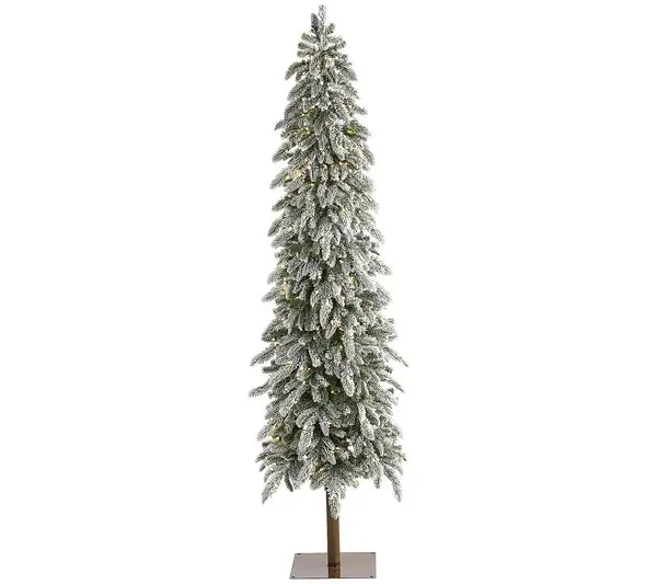 NEARLY NATURAL 7.5' Lit Washington Alpine Christmas Tree Ne Rly Natural